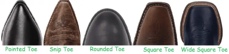 Top 5 Most Popular Cowboy Boot Toe Types - From The Guest Room