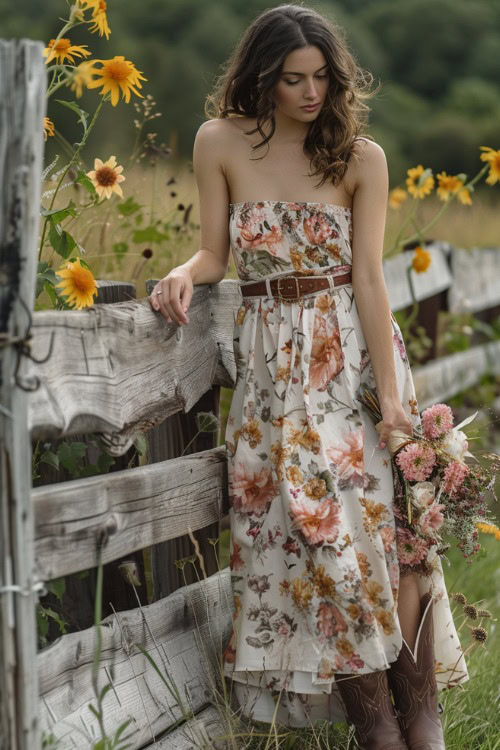 30+ Cowboy Boots and Dresses Outfit Ideas for Country Wedding Guests ...