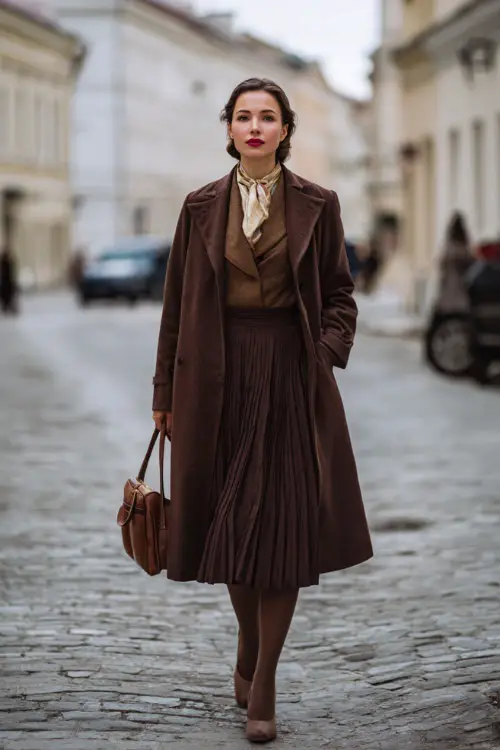 10 Winter Vintage Outfits for Women: Soft Knits, Wool Coats, and ...