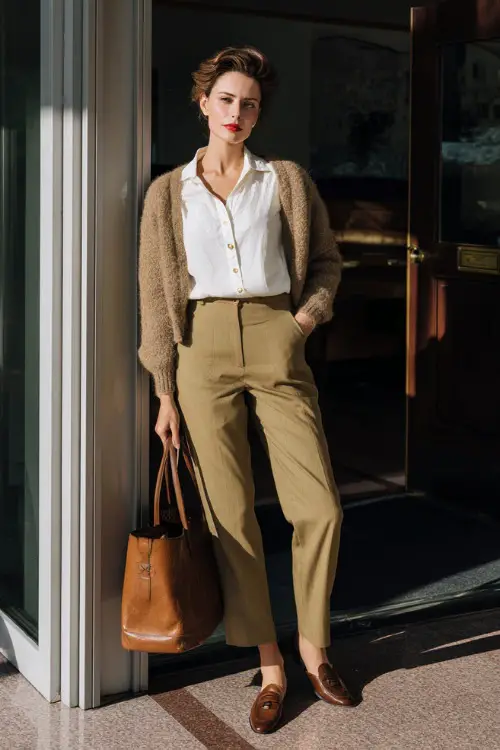 10 Women Vintage Work Outfits for Winter: Smart and Cozy Office Looks ...